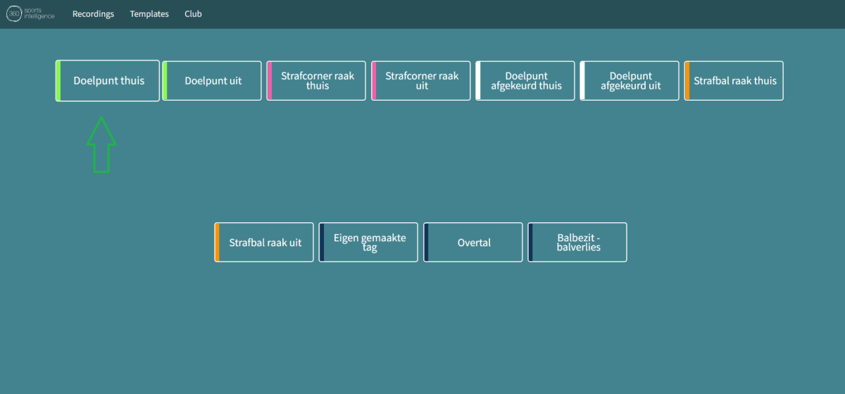 Taggen in de webapp – vervanger 360Tag app – 360SportsIntelligence